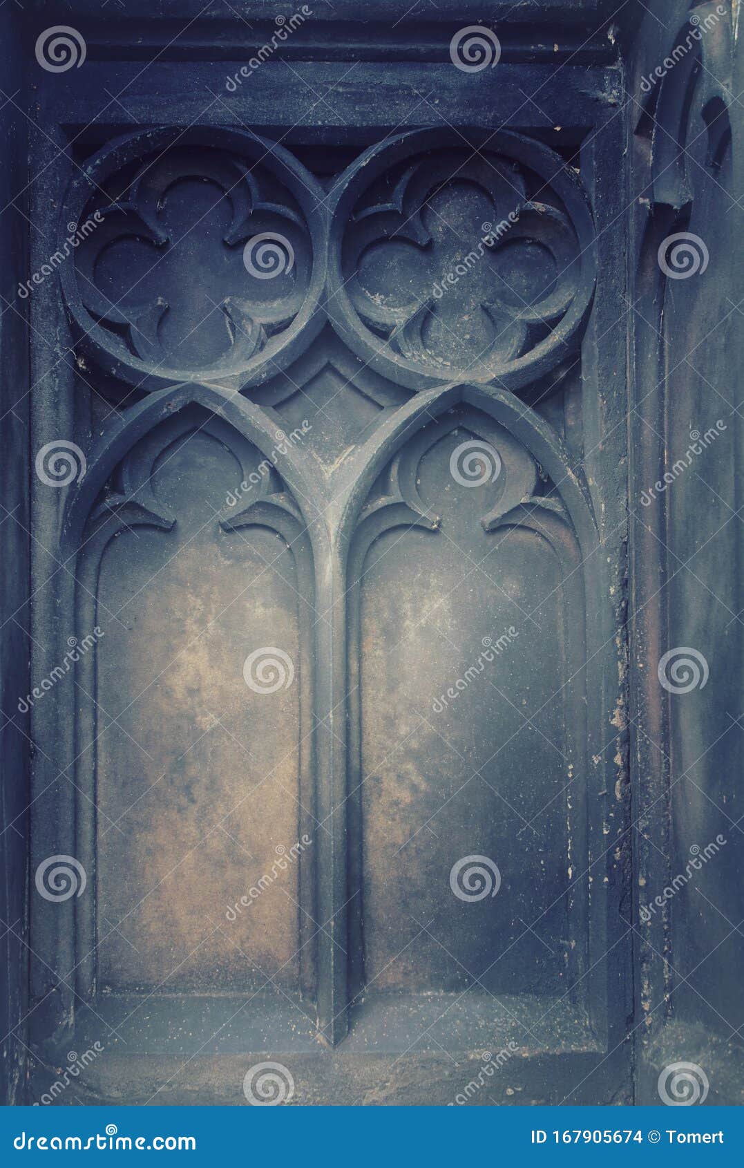 Gothic and Haunted Part of the Window Made from Stone Stock Photo ...