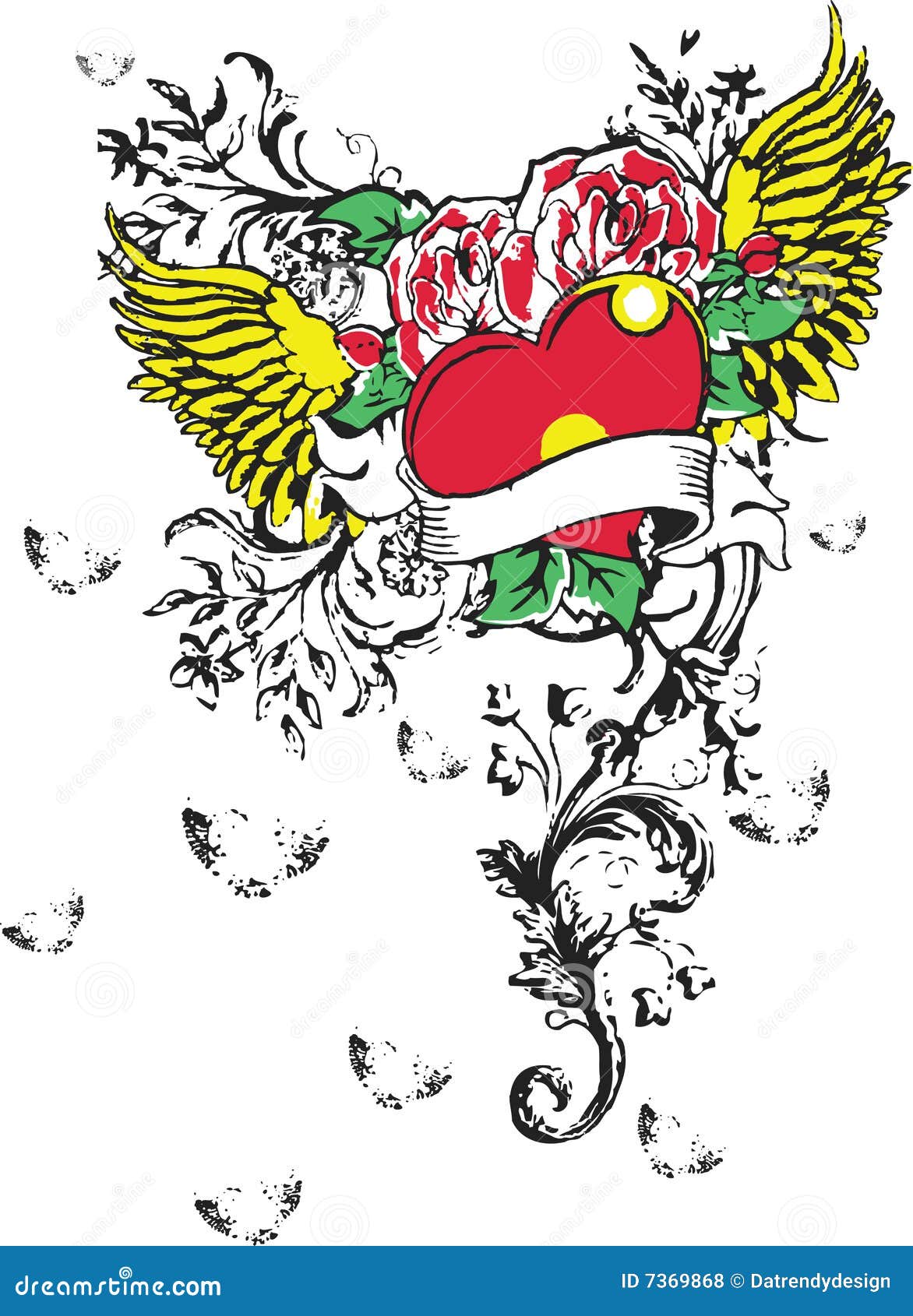 Gothic heart stock illustration. Illustration of card - 7369868