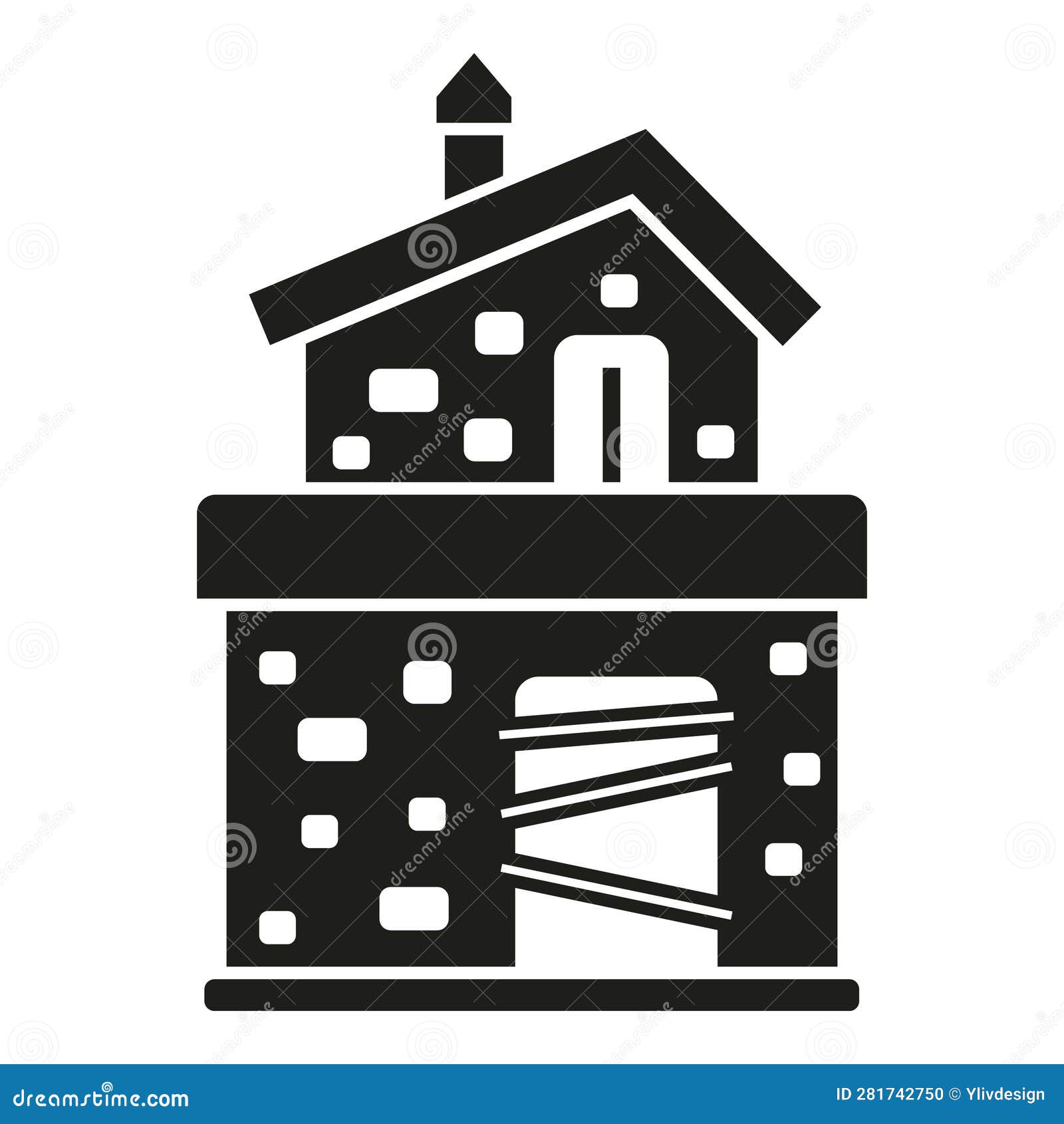 Gothic House Icon Simple Vector. Creepy Horror Stock Illustration ...