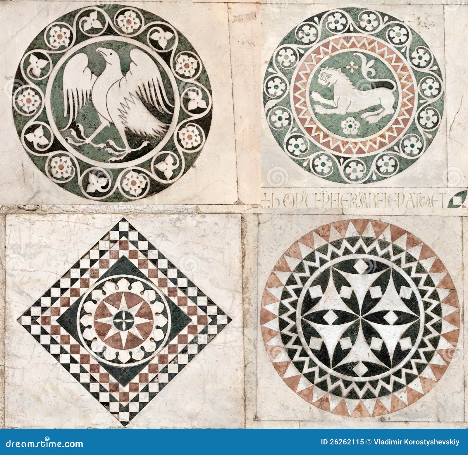 Gothic Inlaid Marble Ornaments Stock Image - Image of medieval ...