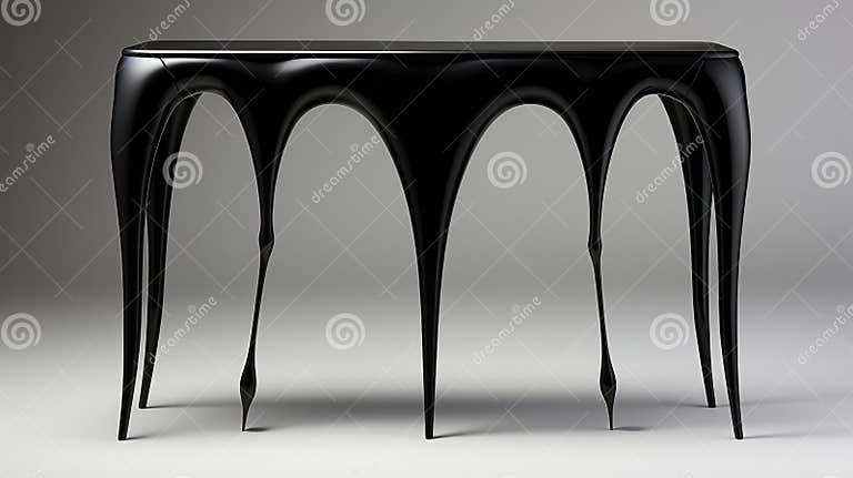 Gothic Inspired Console Table with Dripped Liquid Effect Stock ...