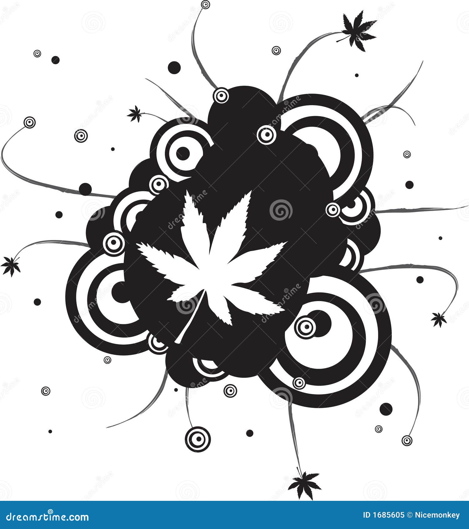 Gothic leaf stock illustration. Illustration of round - 1685605