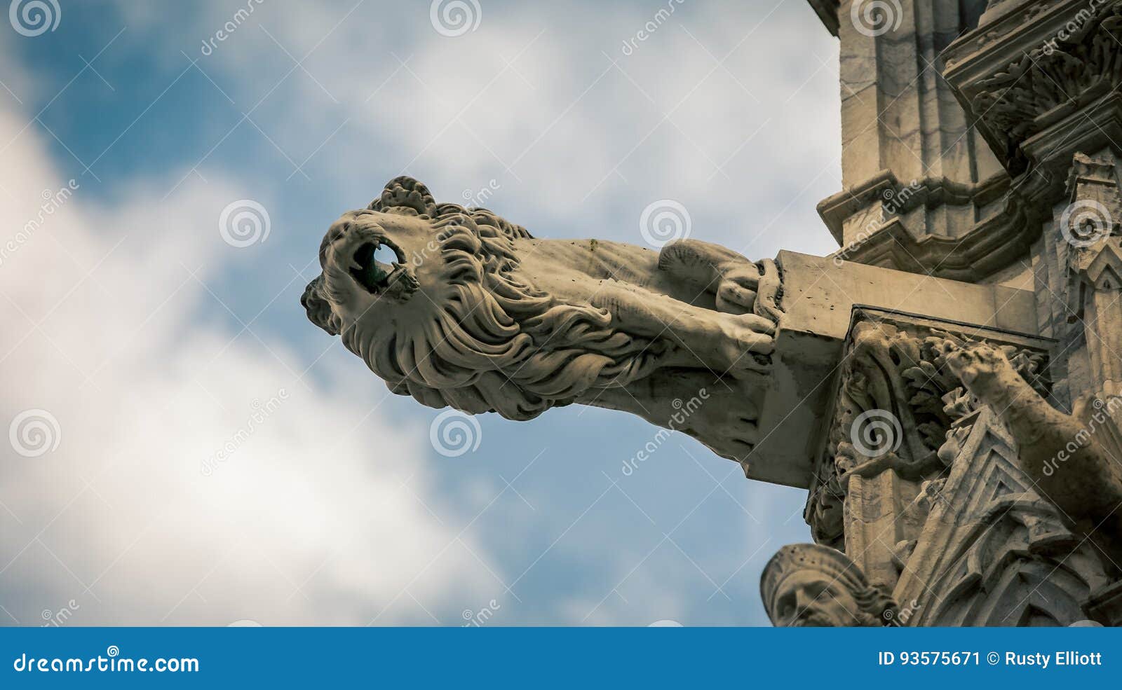 Gothic lion statue stock image. Image of europe, statue - 93575671