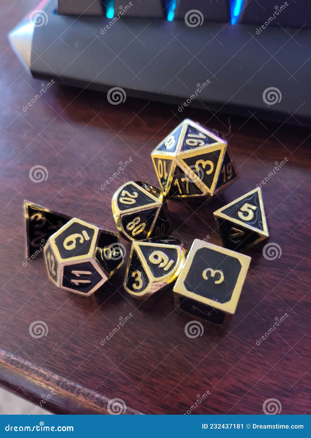 Gothic metal dice set stock image. Image of award, iron - 232437181