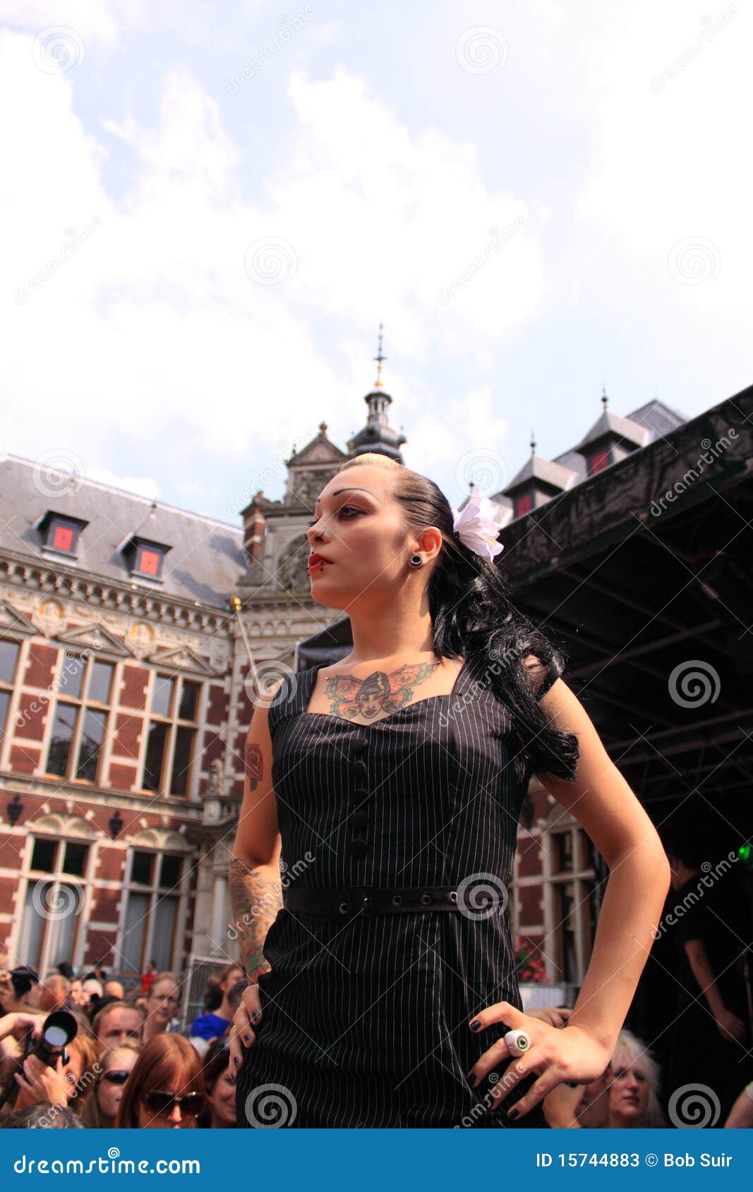 Gothic Model on the Catwalk Editorial Stock Photo - Image of ...