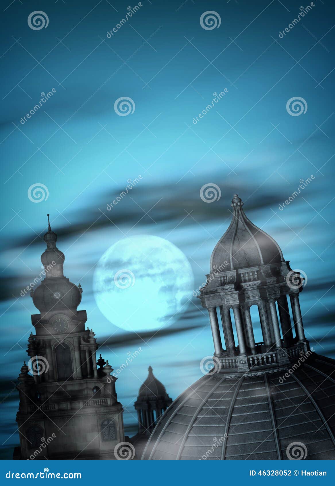 Gothic Night stock illustration. Illustration of eerie - 46328052
