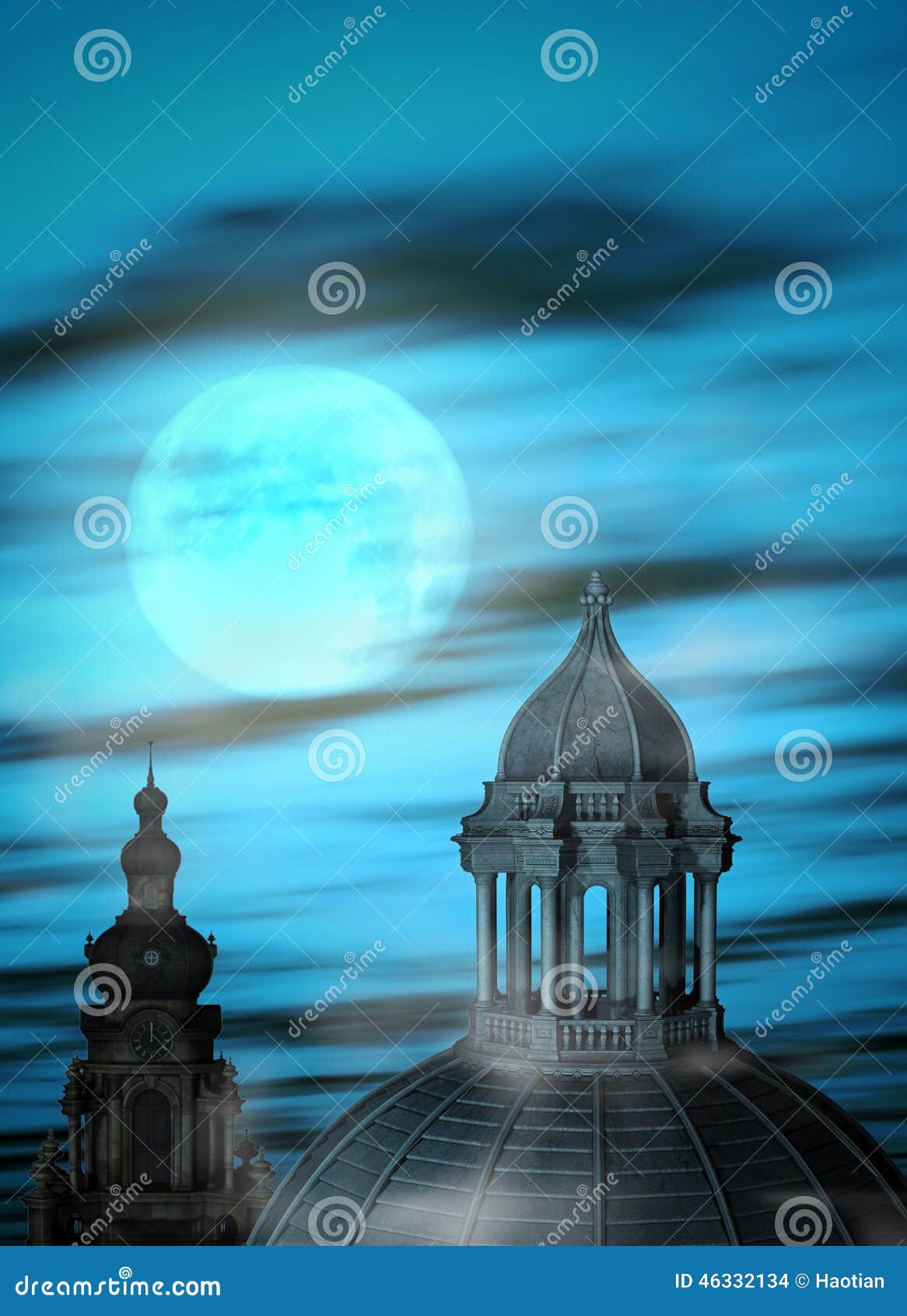 Gothic Night stock illustration. Illustration of omen - 46332134