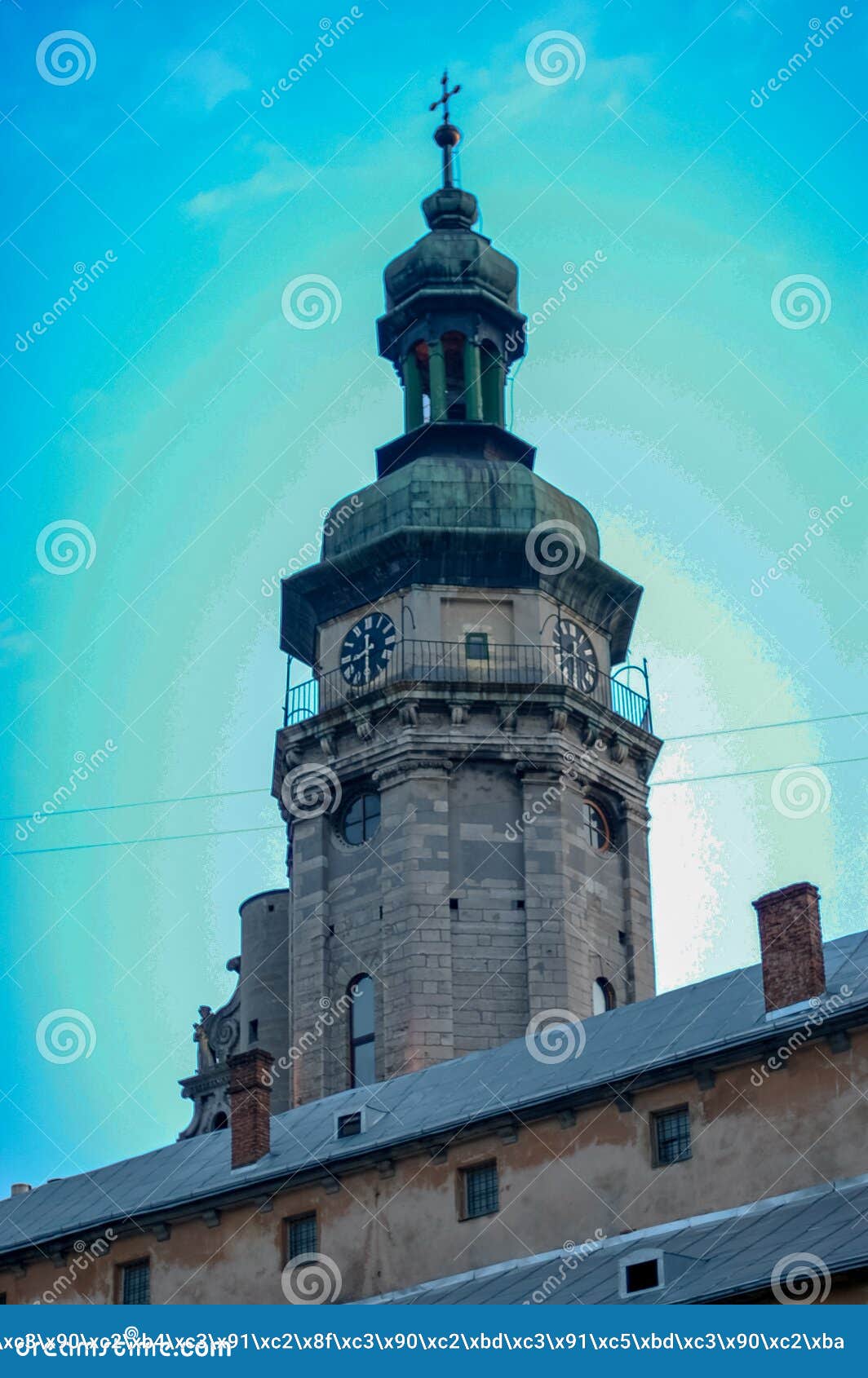Gothic Old Town Architecture Building Stock Image - Image of square ...