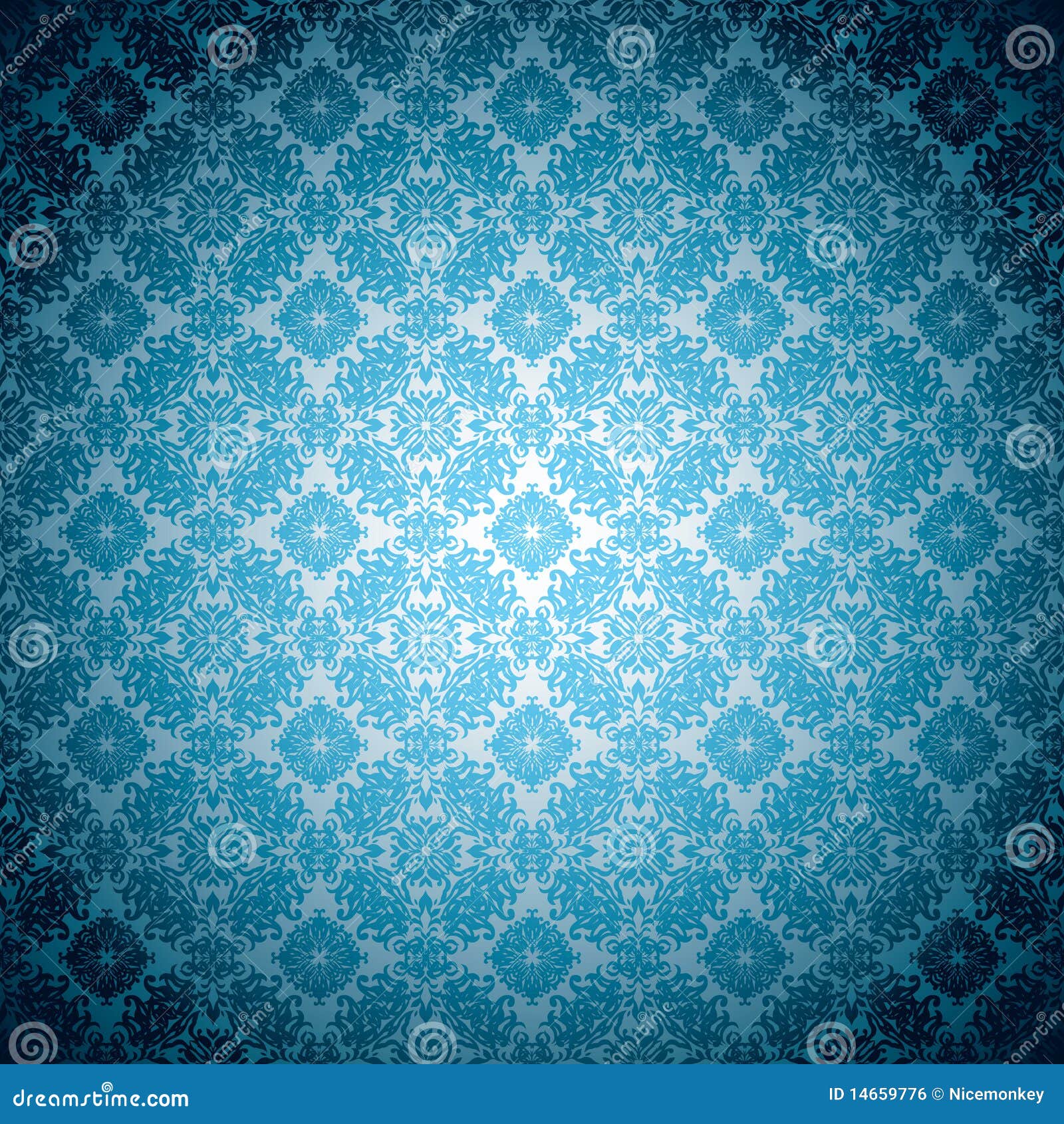Gothic pale blue wallpaper stock vector. Illustration of repeat - 14659776