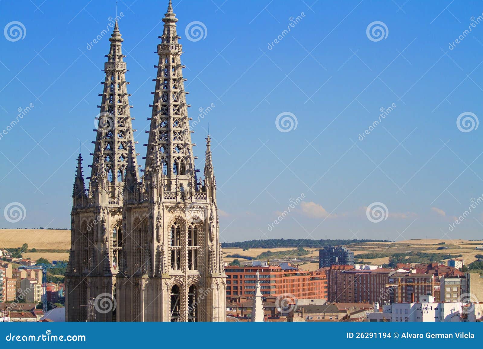 Gothic Pinnacles of Burgos Cathedral. Spain Stock Photo - Image of ...
