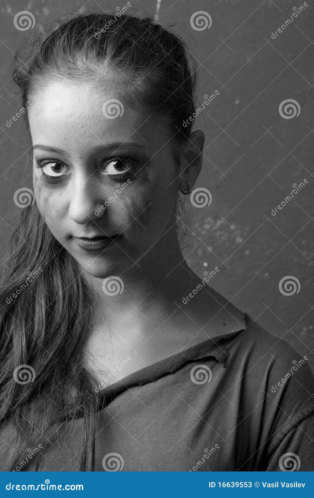 Gothic portrait stock image. Image of grunge, pretty - 16639553