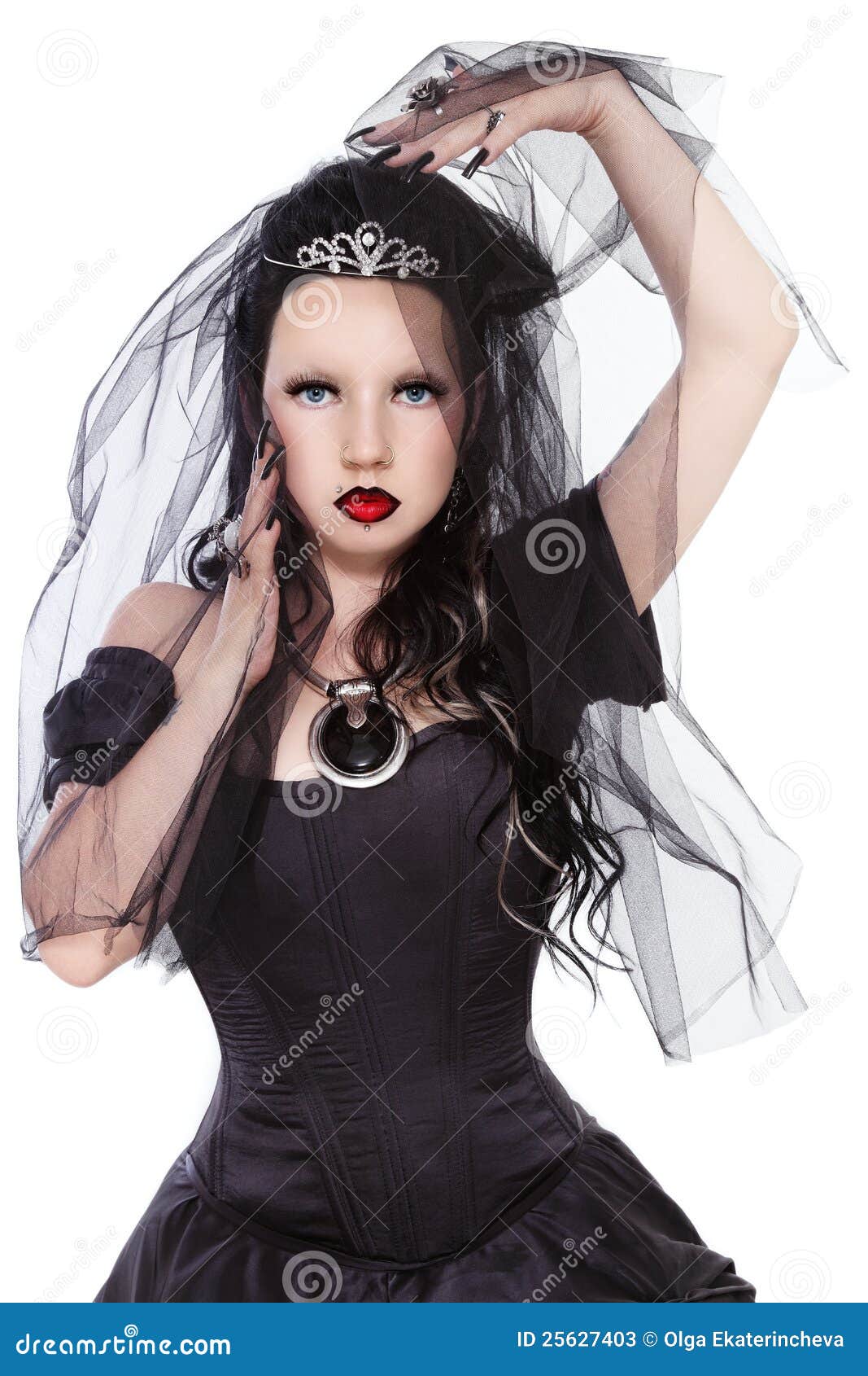 Gothic princess stock image. Image of goth, jewel, bride - 25627403
