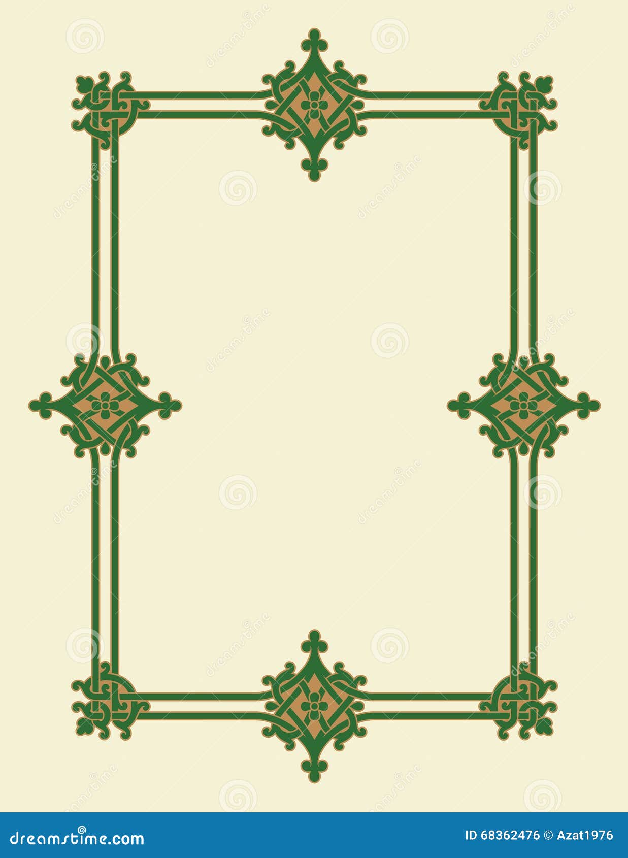 Gothic Rectangle Frame stock illustration. Illustration of decor - 68362476