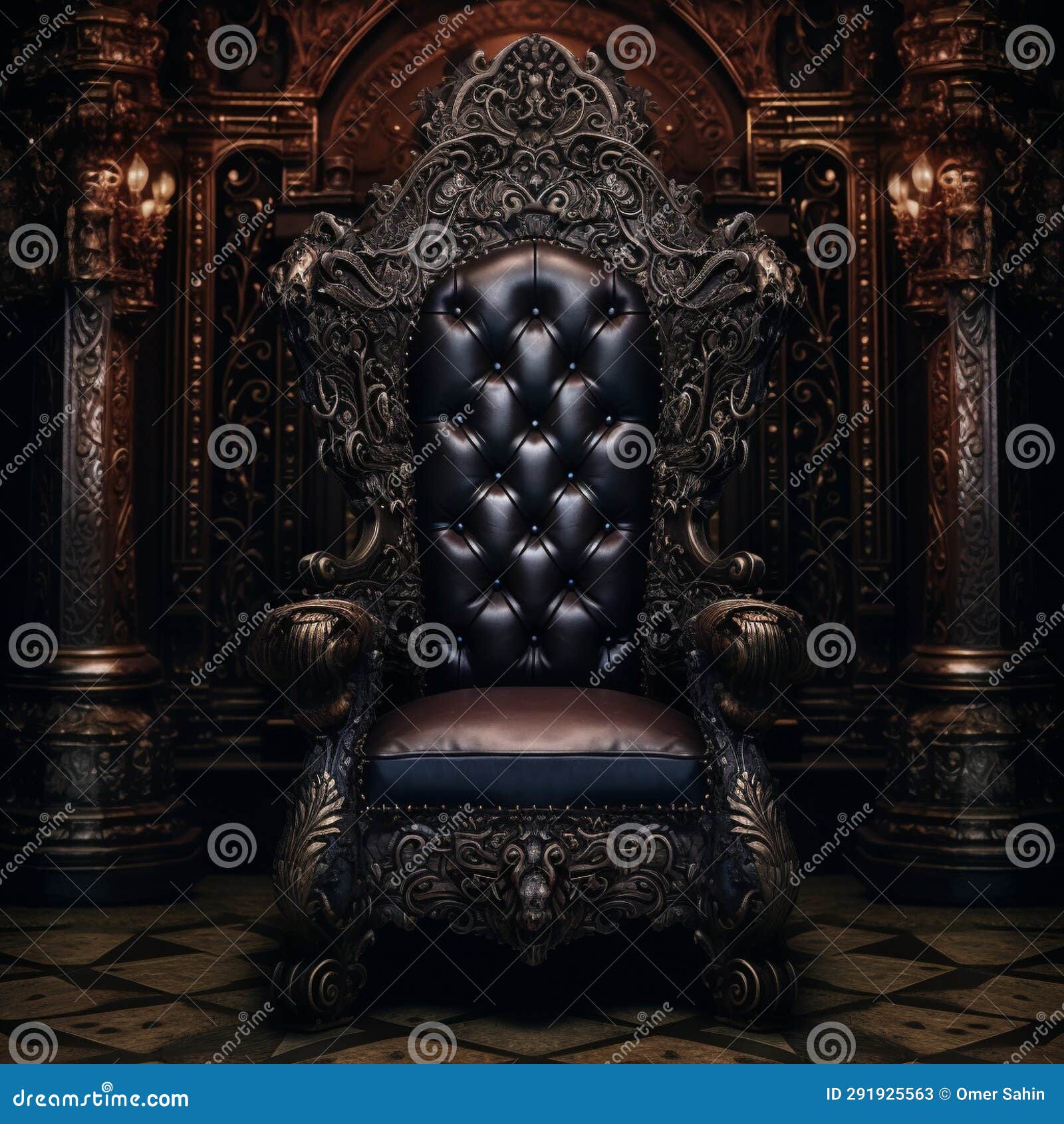 Gothic Renaissance Scene Showcasing Opulent and Elaborate Leather ...