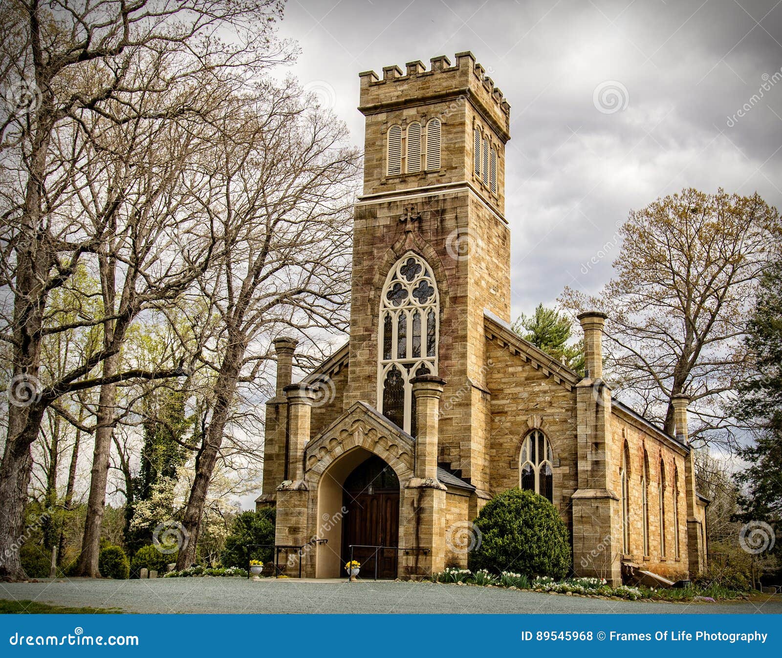 Gothic Revival Espiscopal Church Western Virginia Stock Photo - Image ...