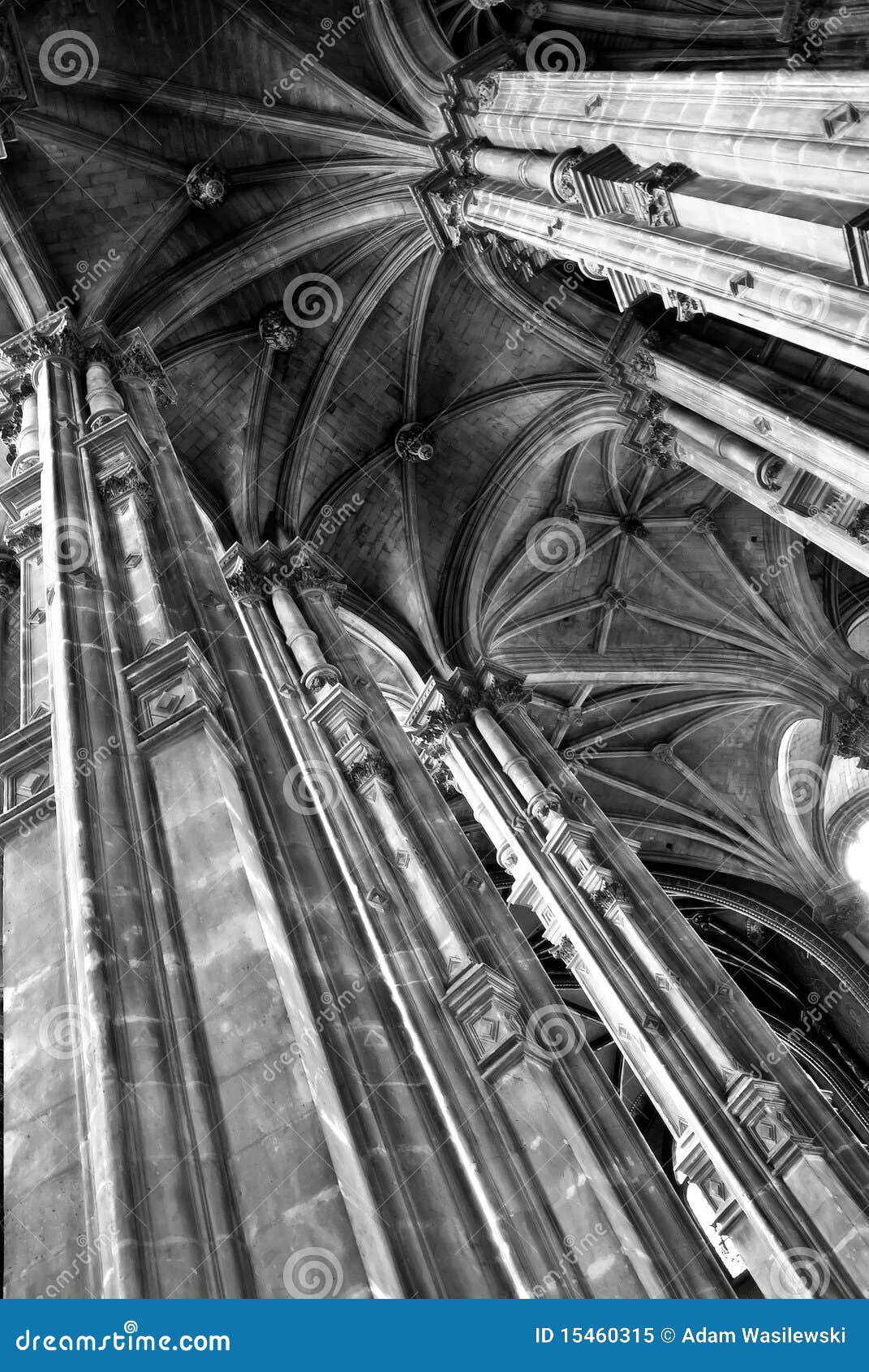 Gothic rib vault stock image. Image of ancient, stone - 15460315