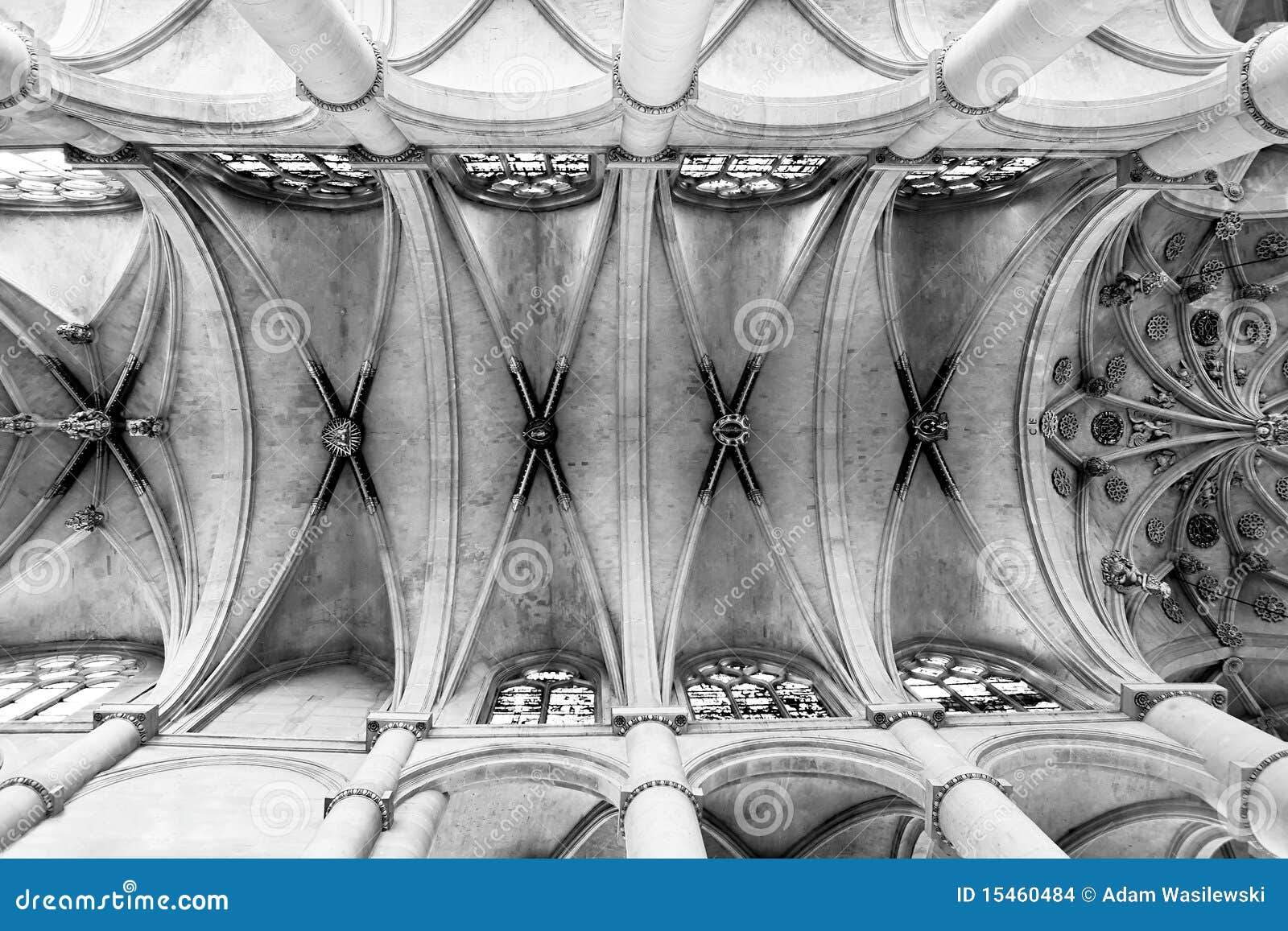 Gothic rib vault stock photo. Image of indoor, historic - 15460484