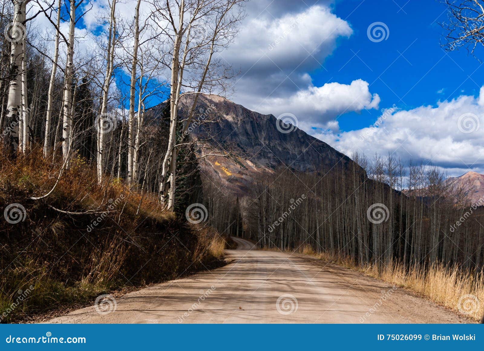 Gothic Road, Crested Butte stock image. Image of curve - 75026099