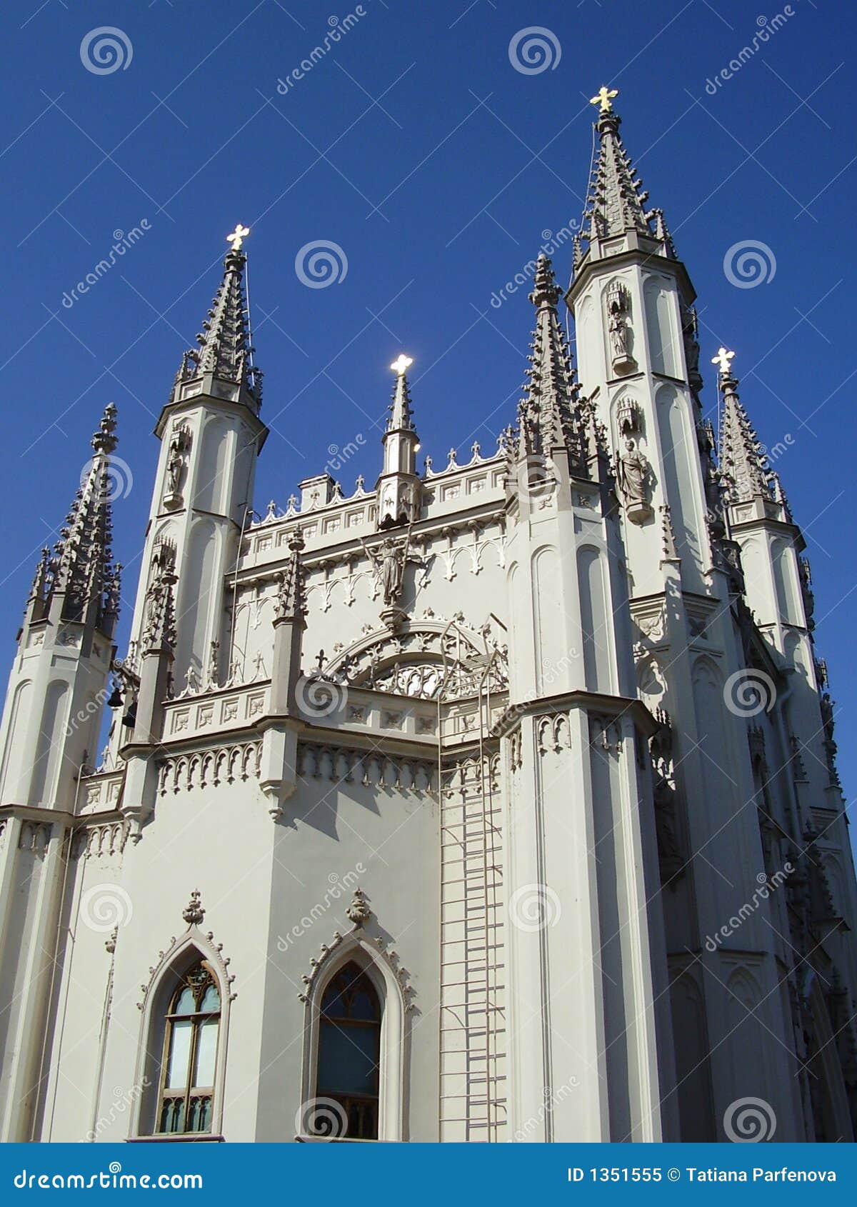 Gothic Russian church stock image. Image of religion, facade - 1351555
