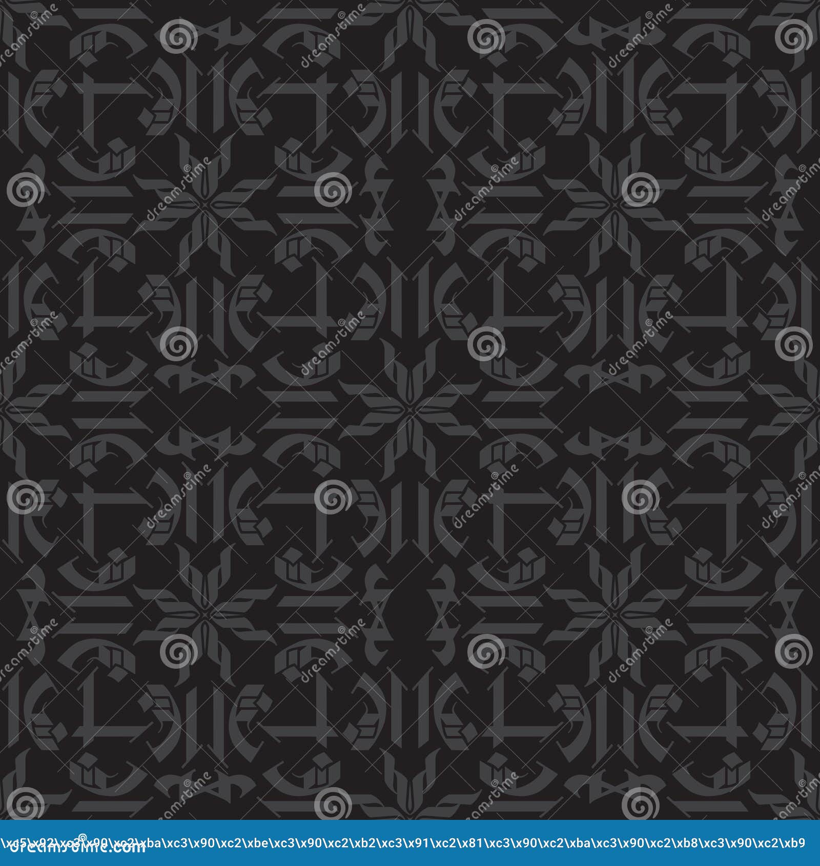 Gothic seamless pattern stock vector. Illustration of element - 57780570