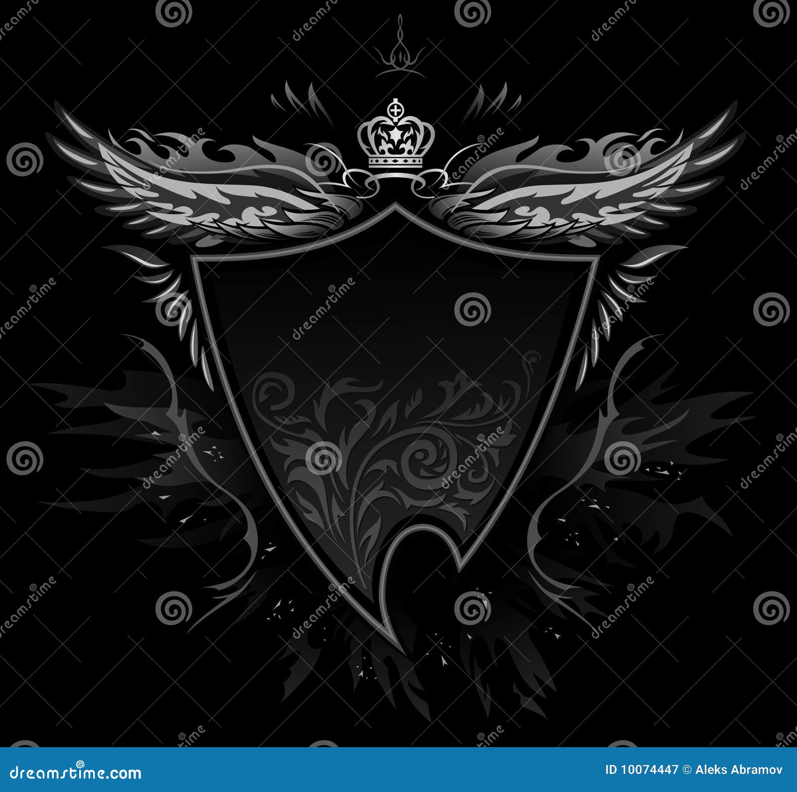 Gothic Shield Insignia stock vector. Illustration of medieval - 10074447