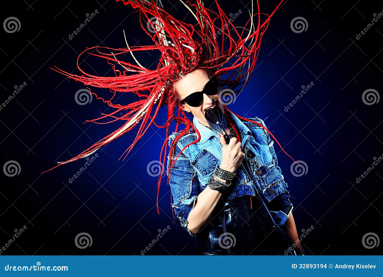 Gothic singer stock photo. Image of female, musician - 32893194