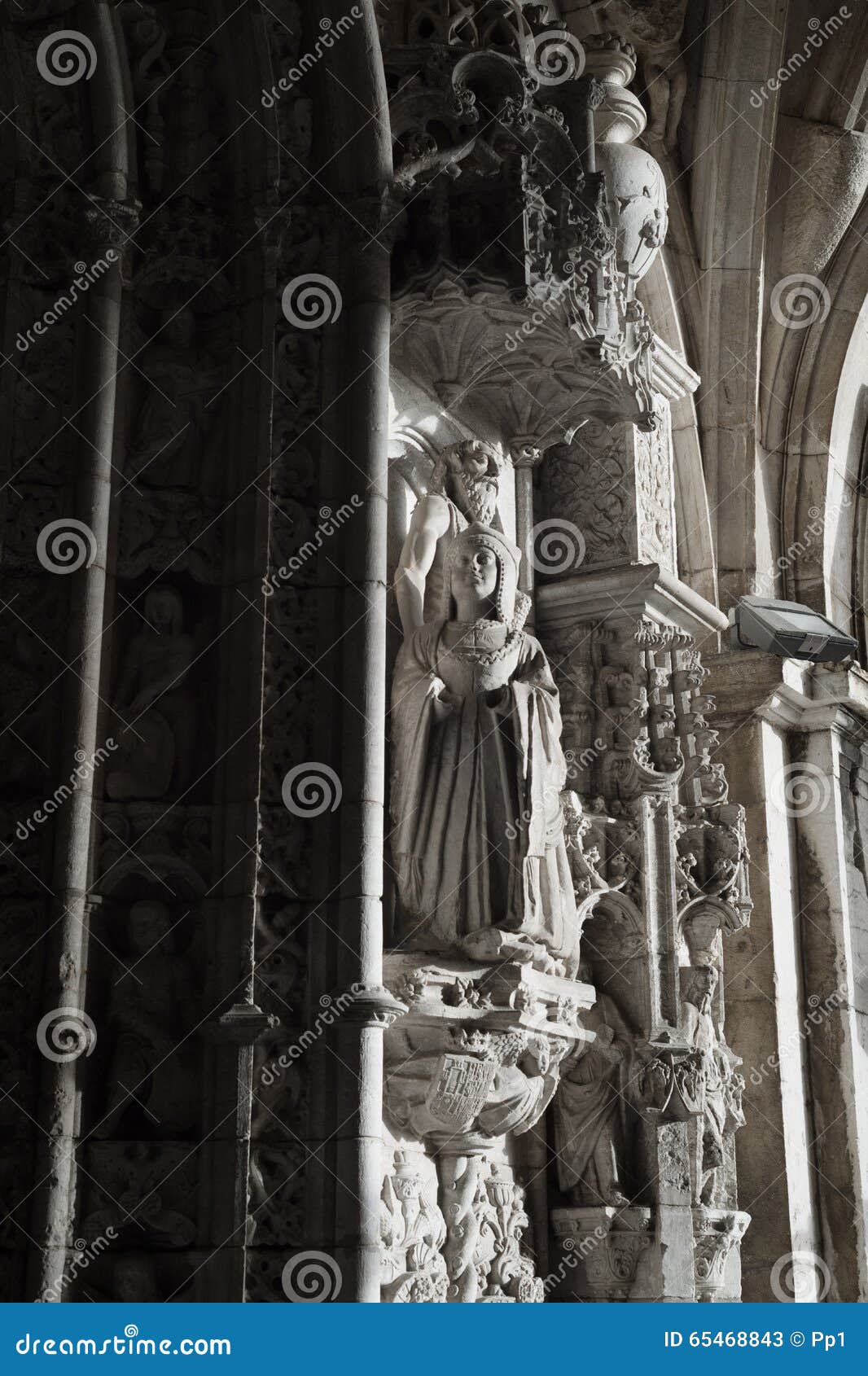 Gothic Statue at Main Gate of a Church Stock Image - Image of duomo ...