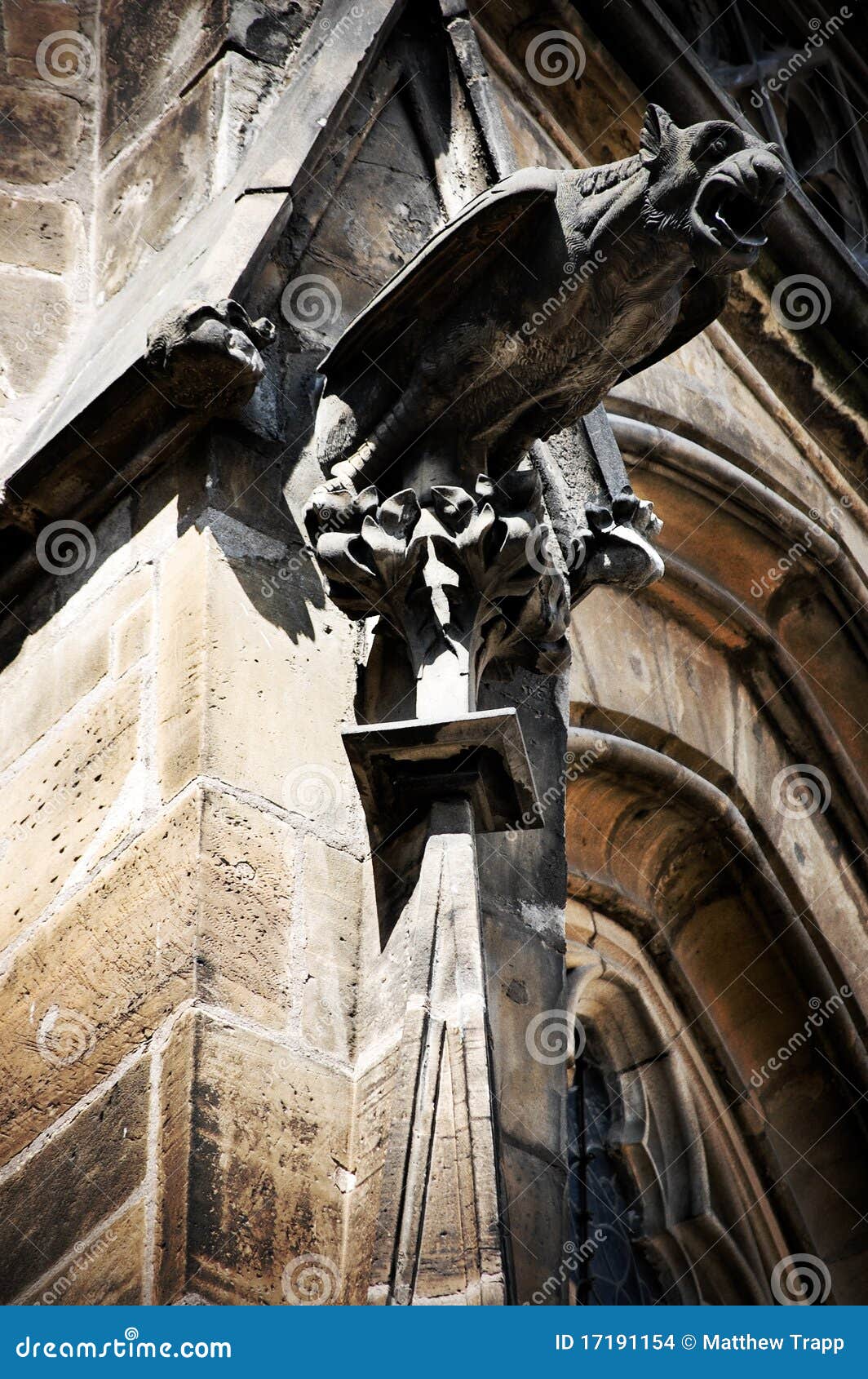 Gothic Statue On Walls Of St Vitus Cathedral Stock Photography ...