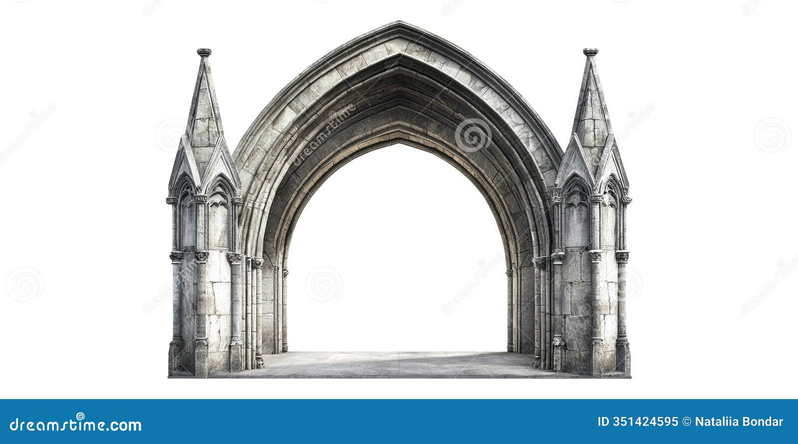 Gothic Stone Archway Structure Isolated on Transparent Background Stock ...