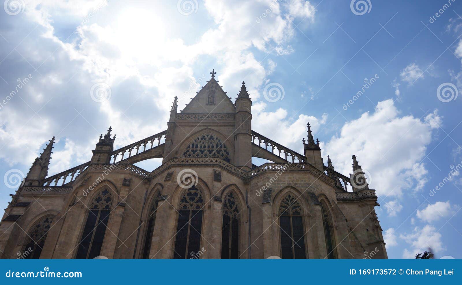 Gothic Style Architecture Under Bright Sky Stock Photo - Image of ...