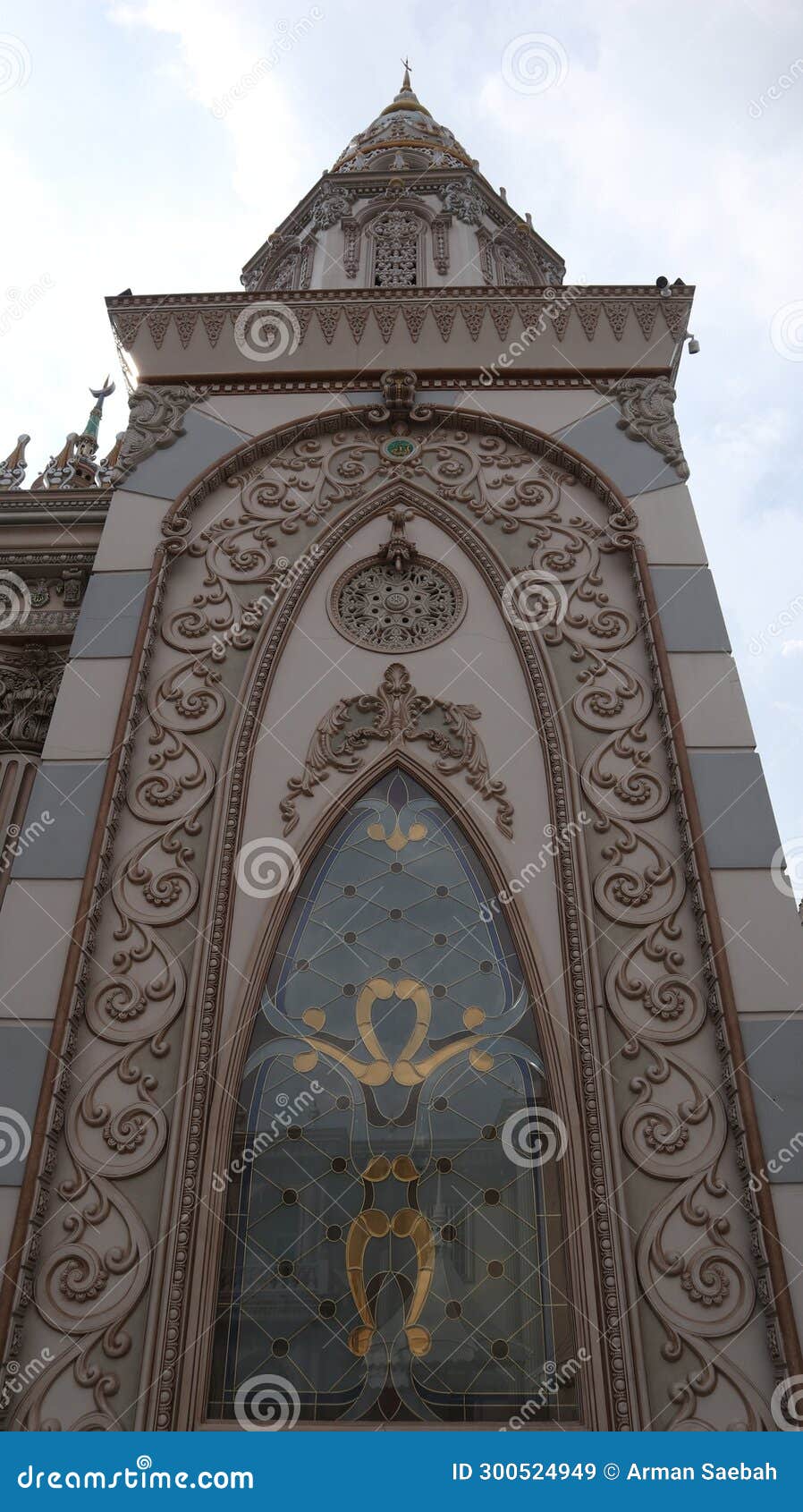 Gothic Style Building. Beautiful White Building. Exotic Building ...