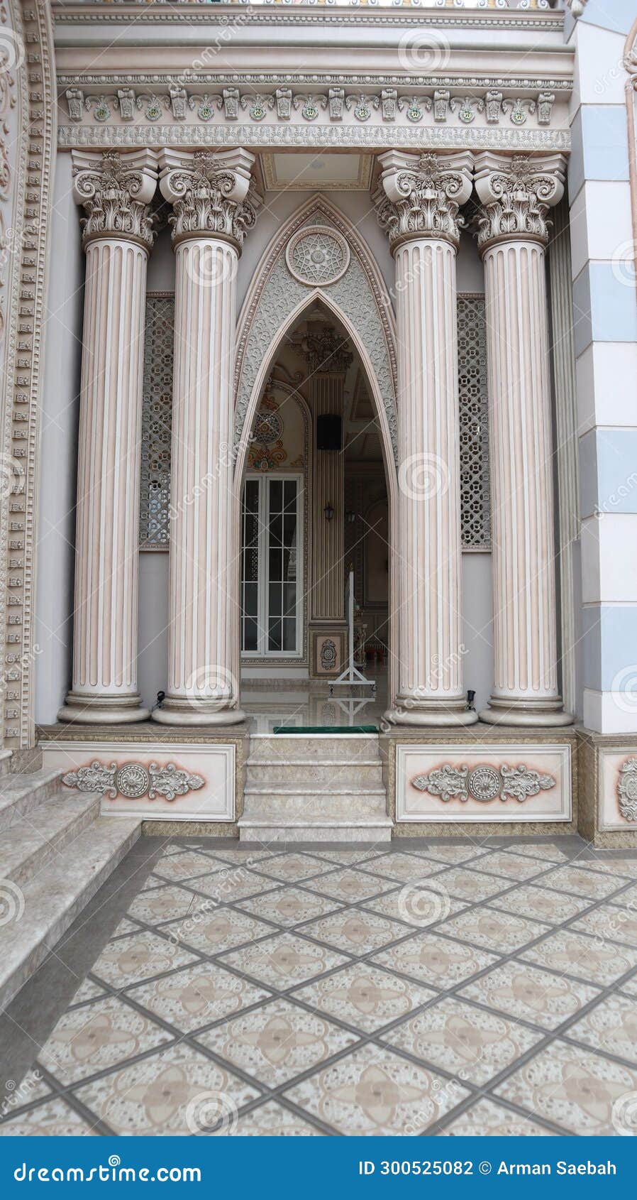 Gothic Style Building. Beautiful White Building. Exotic Building ...