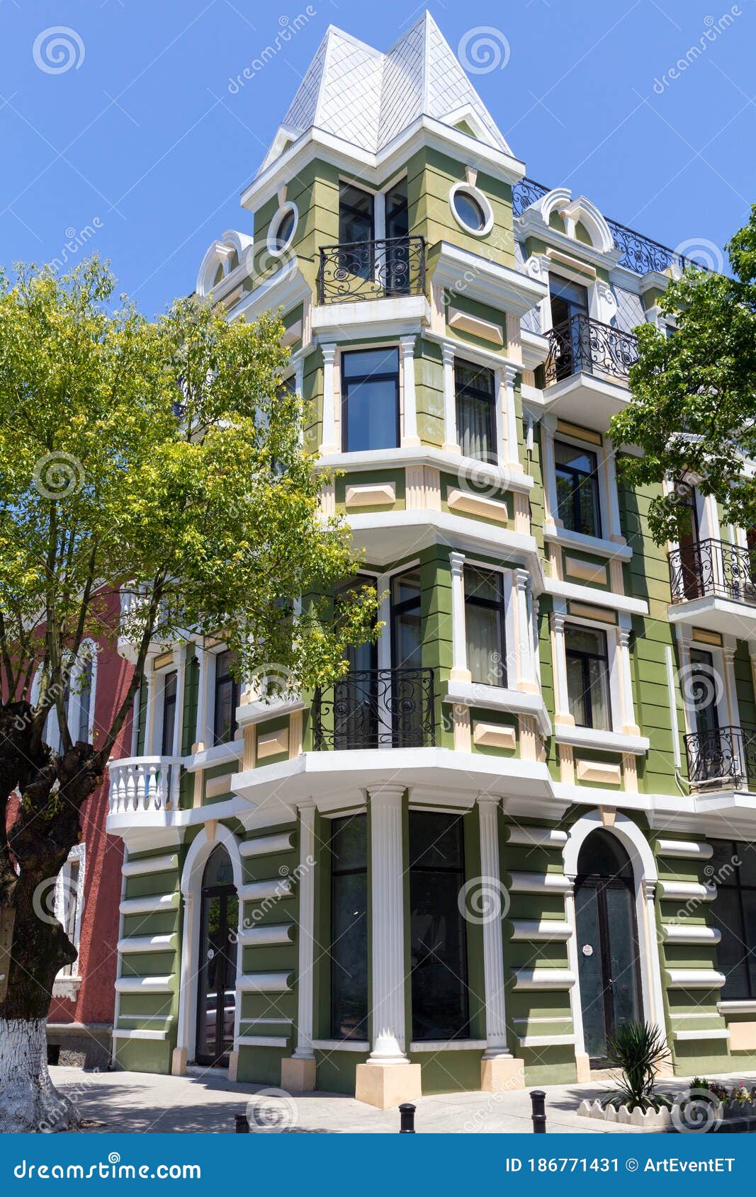 Gothic Style Building Exterior Stock Image - Image of style, fasade ...