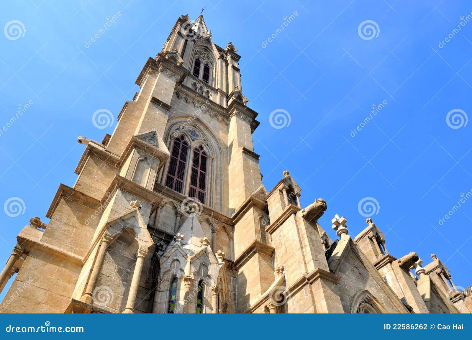 Gothic Style Catholic Church Tower Stock Photo - Image of style, aisa ...