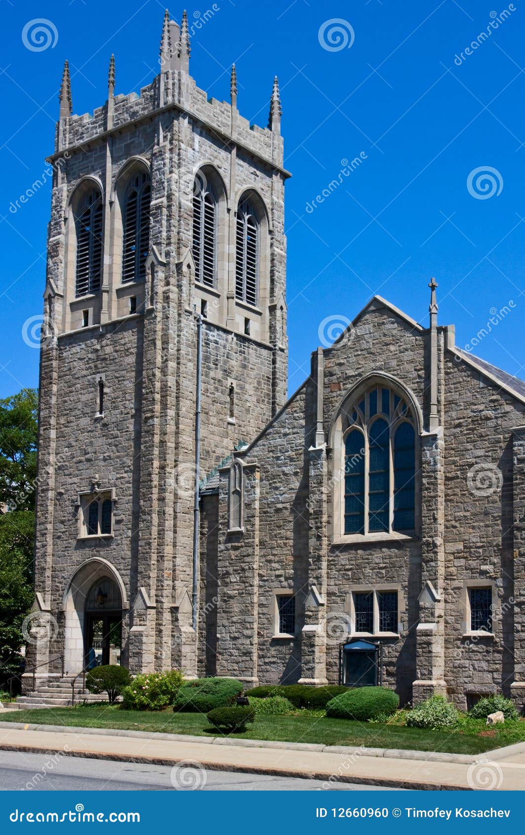 Gothic style church stock photo. Image of tower, tall - 12660960