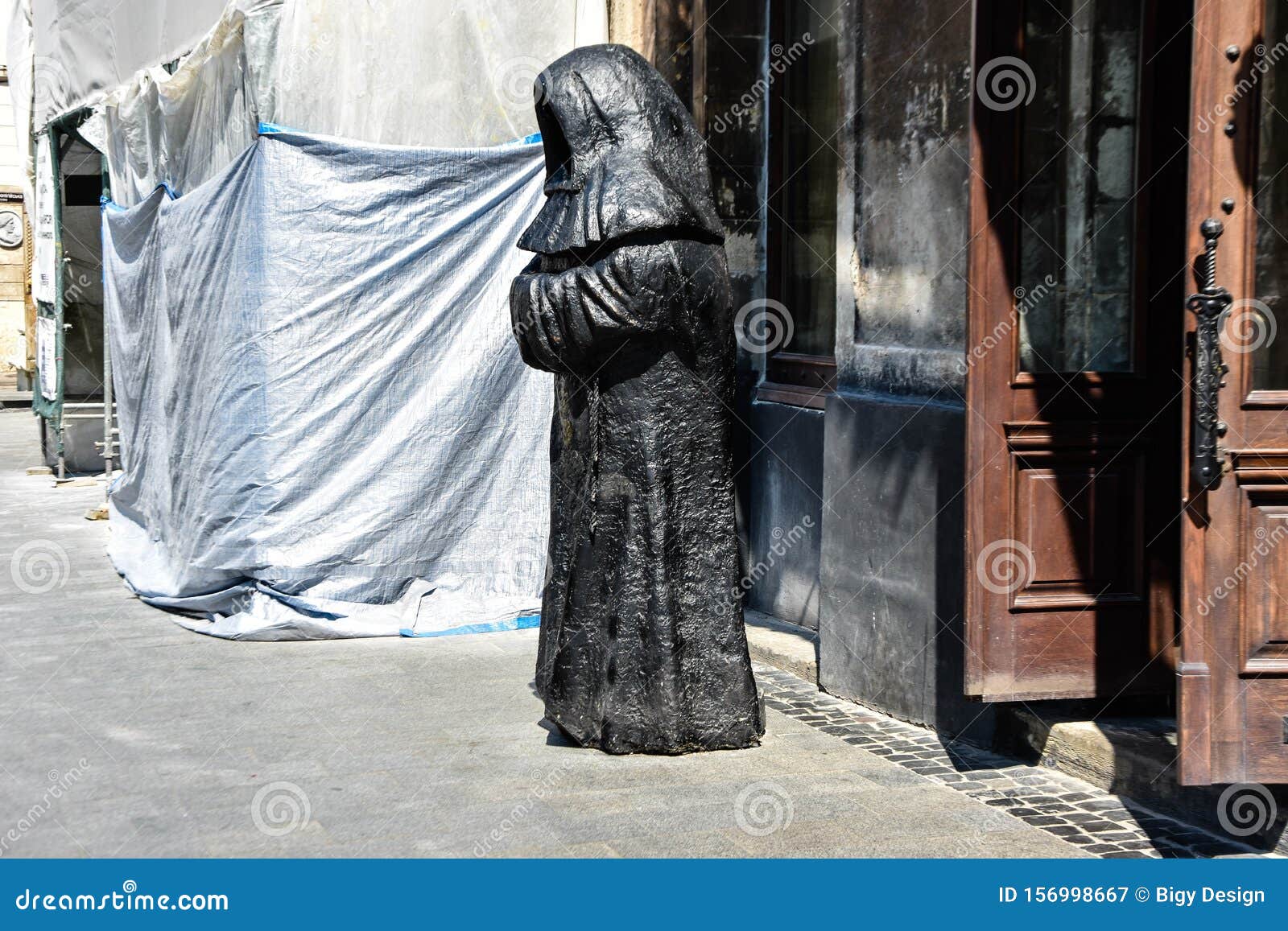 Priest Statue Stained Glass Notre Dame Cathedral Paris France Editorial ...