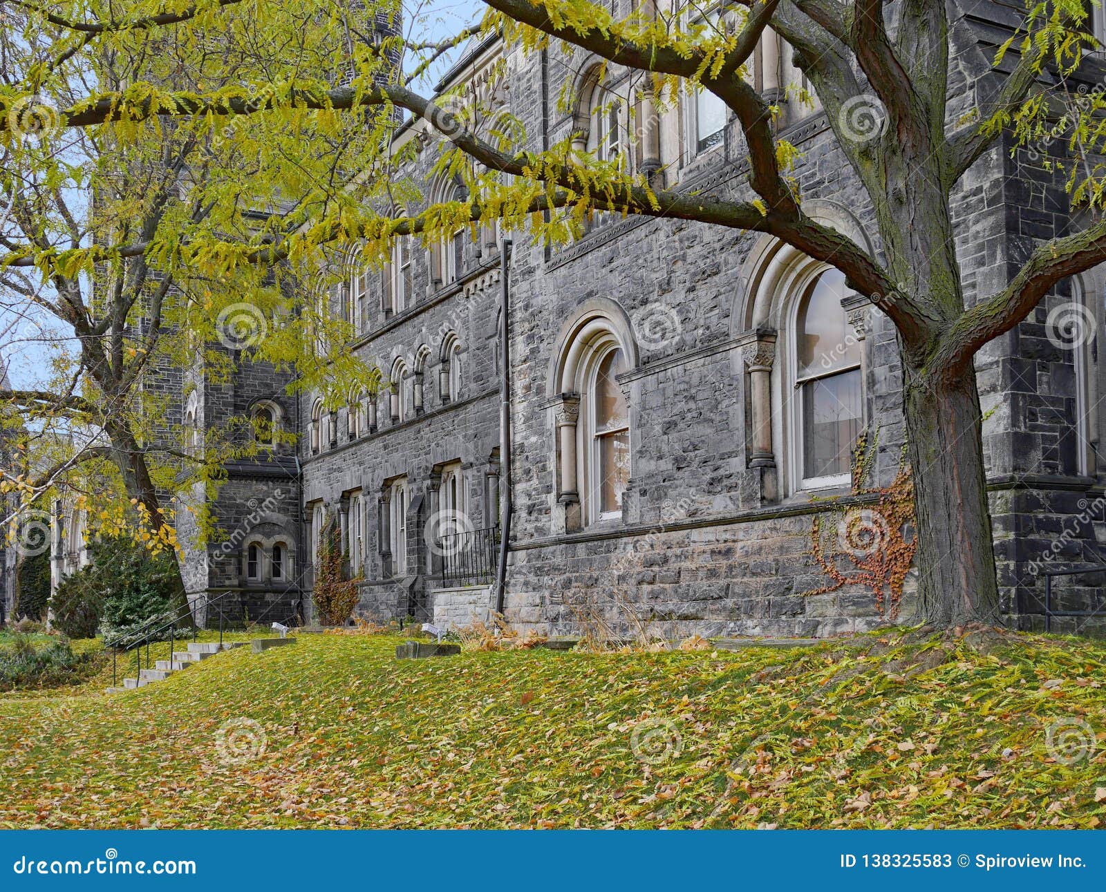 Gothic Style Stone College Campus Stock Image - Image of stone, campus ...