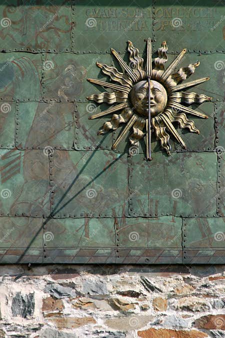 Gothic Sun Dial stock photo. Image of astronomical, bronze - 570114