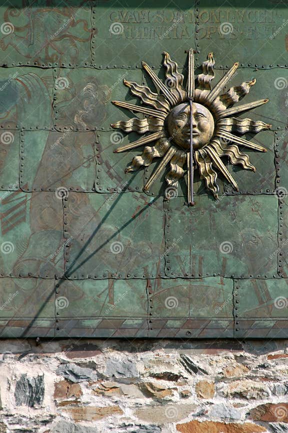 Gothic Sun Dial stock photo. Image of astronomical, bronze - 570114
