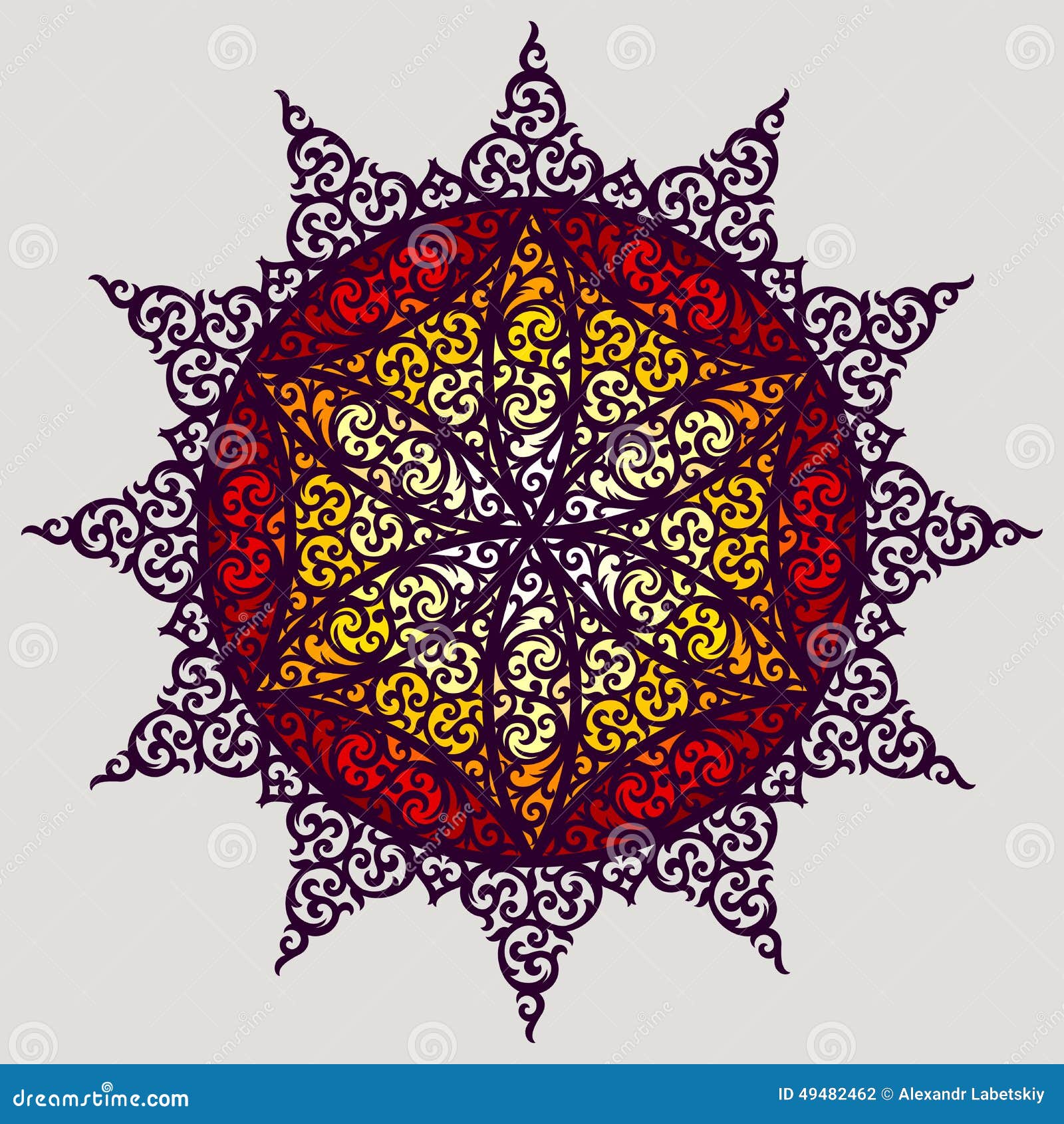 Gothic sun stock illustration. Illustration of architectural - 49482462