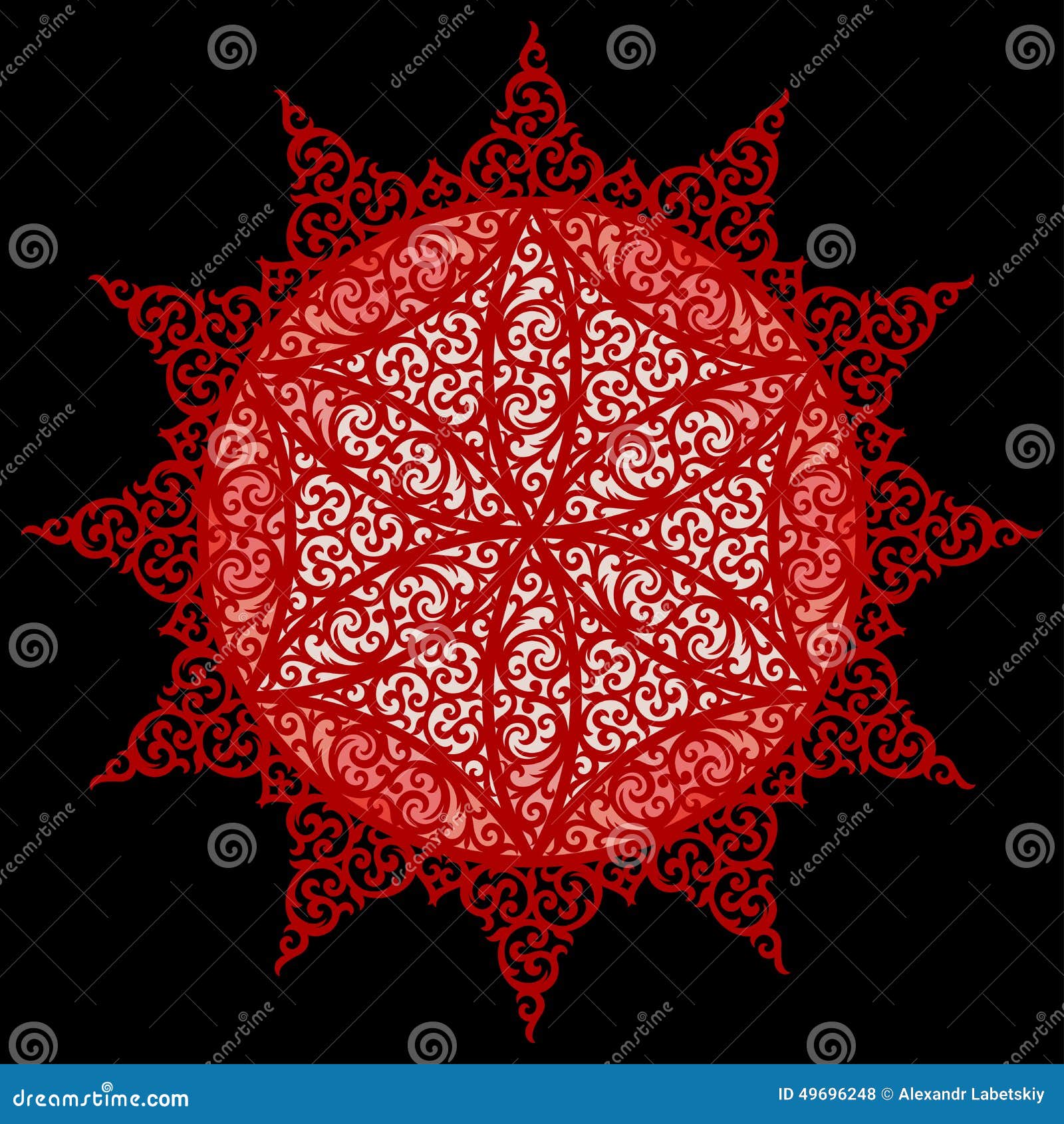 Gothic sun stock vector. Illustration of gothic, rose - 49696248