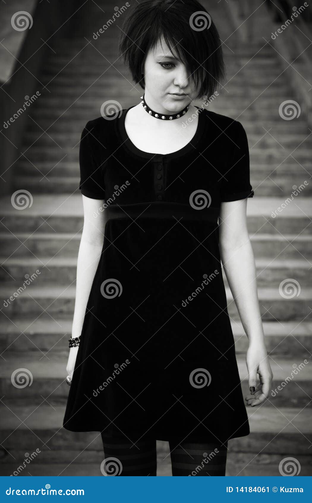 Gothic teen stock image. Image of front, urban, female - 14184061