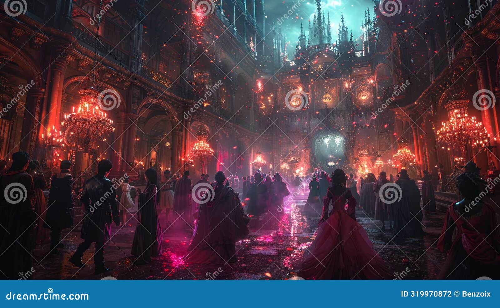 A Gothic-themed Pride Celebration with People in Dark and Colorful ...