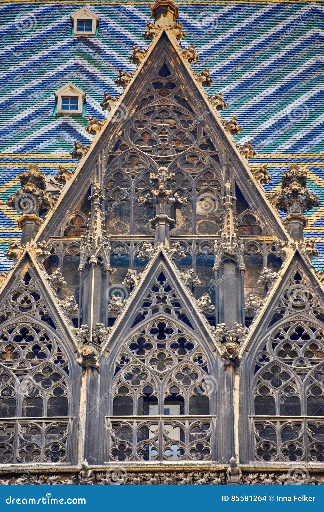 Gothic Tile Roof and Window Stock Photo - Image of europe, window: 85581264