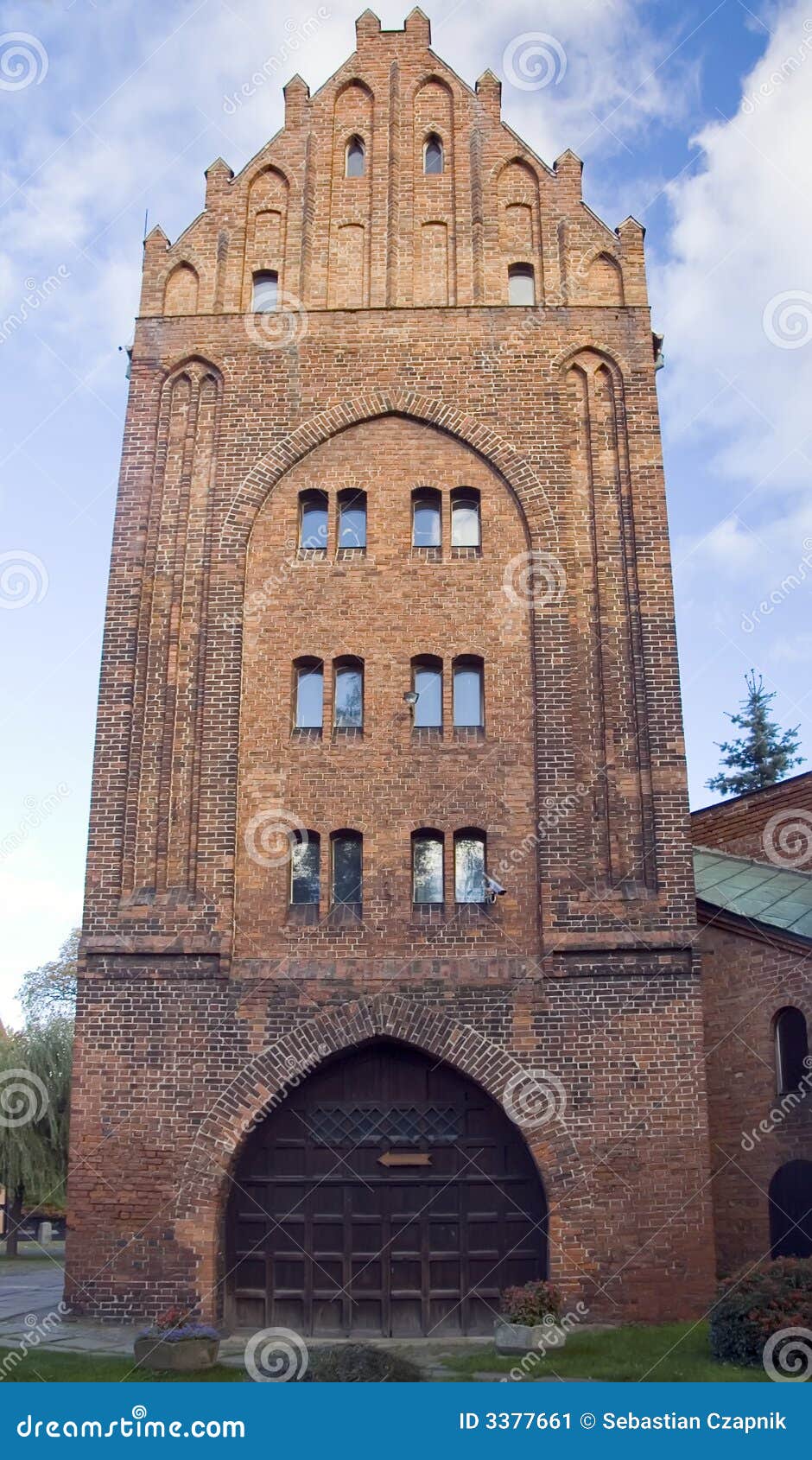 Gothic tower. stock image. Image of town, polish, destination - 3377661