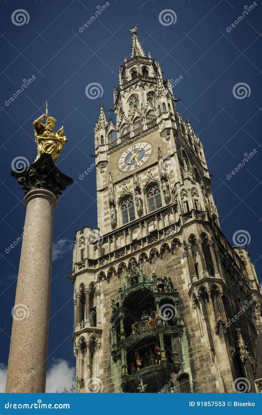 Gothic tower stock image. Image of chtistian, stake, bavaria - 91857553