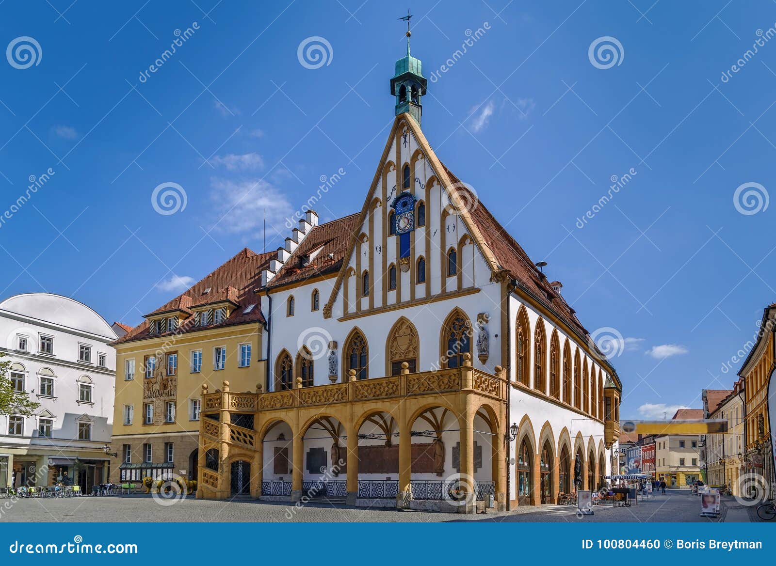 Town Hall in Amberg, Germany Stock Photo - Image of architecture ...