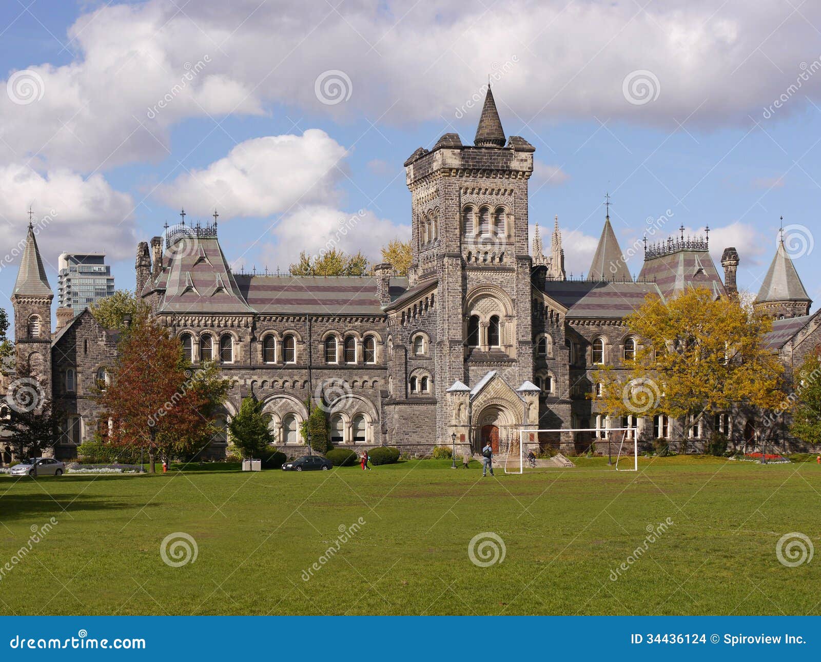 Gothic University Campus in Fall Stock Photo - Image of university ...