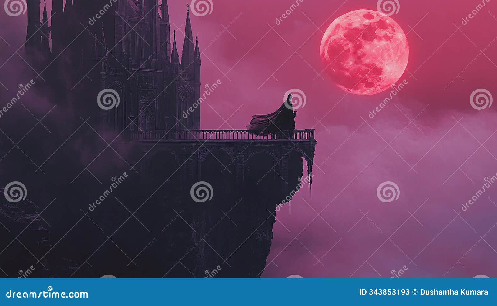 Gothic Vampire Castle: an Ancient Gothic Castle Perched on a Cliff ...