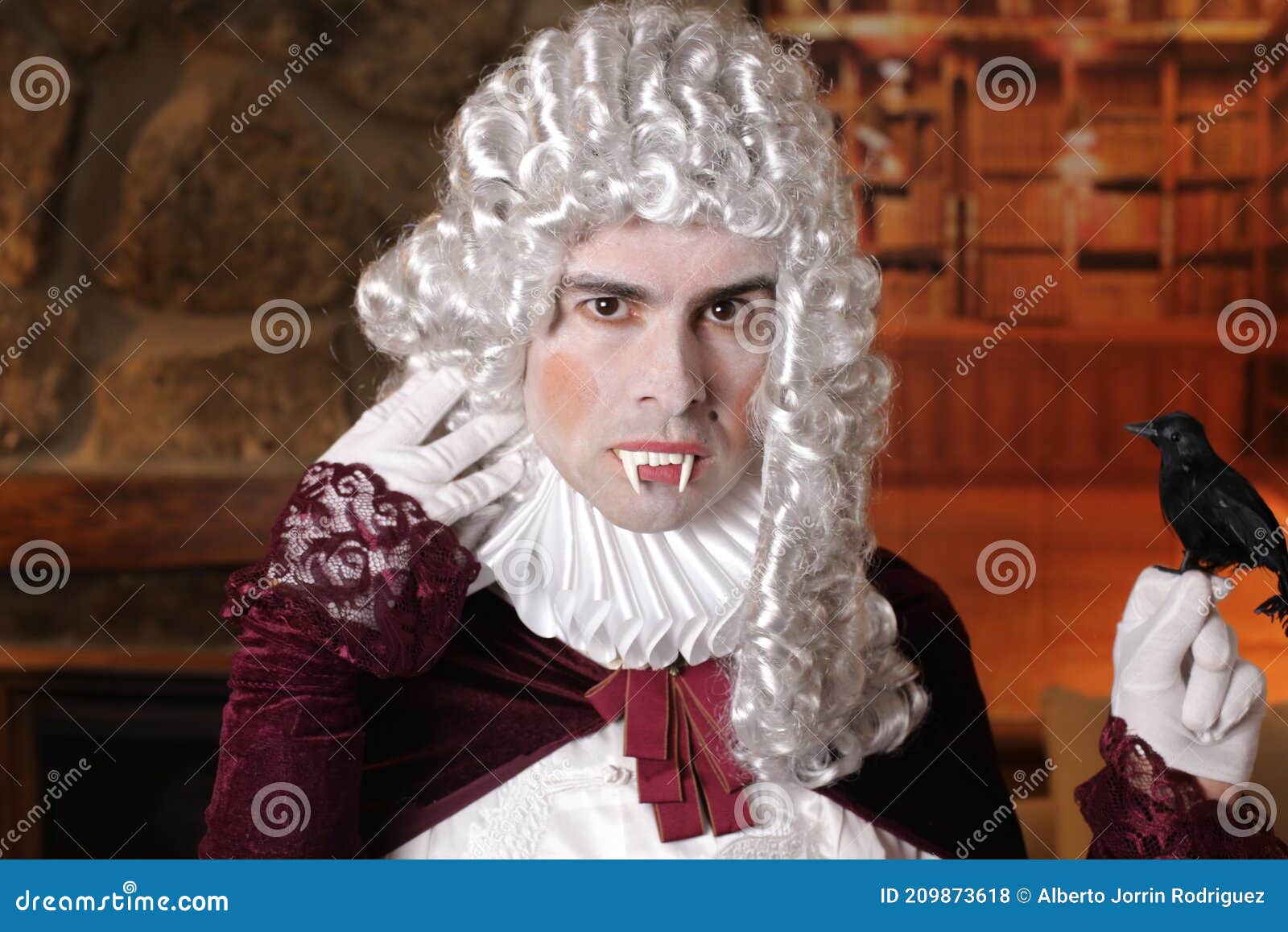 Gothic Vampire Showing Scary Fangs Stock Photo - Image of evil ...